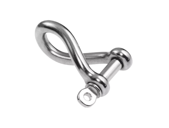 Stainless Steel Twisted Dee Shackles — The Rigging Shop